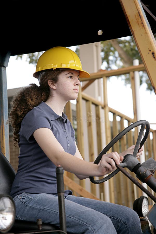 Female Equipment Operator stock photo. Image of machinery - 1854906
