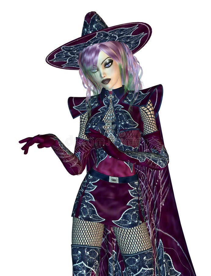 Female evil witch stock illustration. Illustration of portrait - 34736055