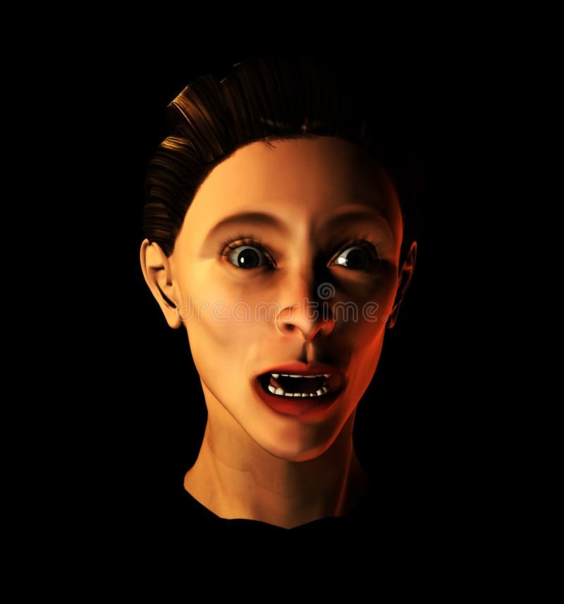 Female Expressions 3 stock illustration. Illustration of expressive ...