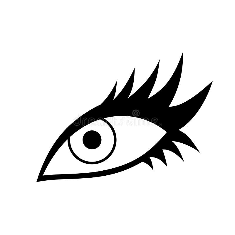 Female eye icon stock vector. Illustration of design - 142036772