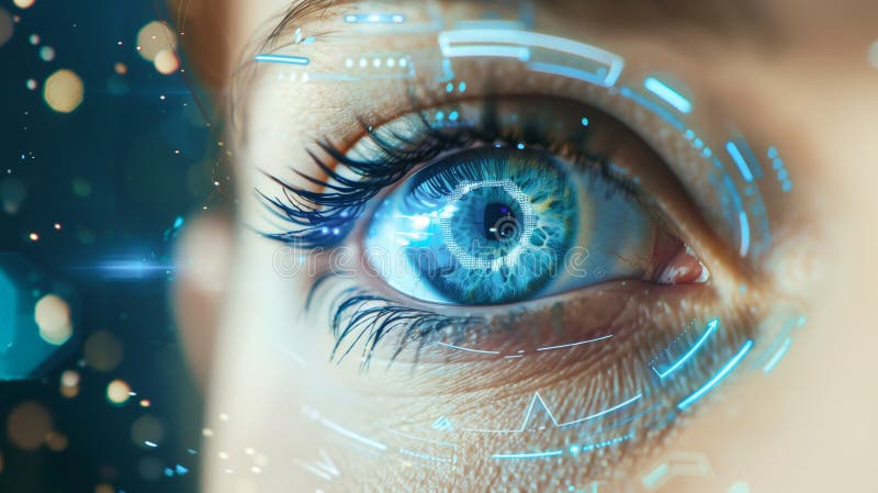 Female Eye with Laser Vision Correction, Ophthalmology Stock ...