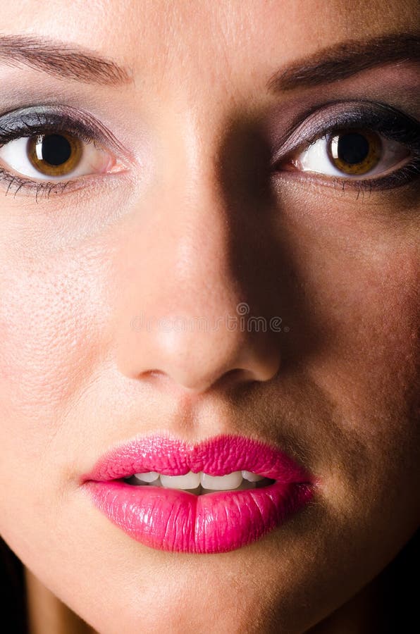 Female face stock image. Image of looking, human, dark - 23993667