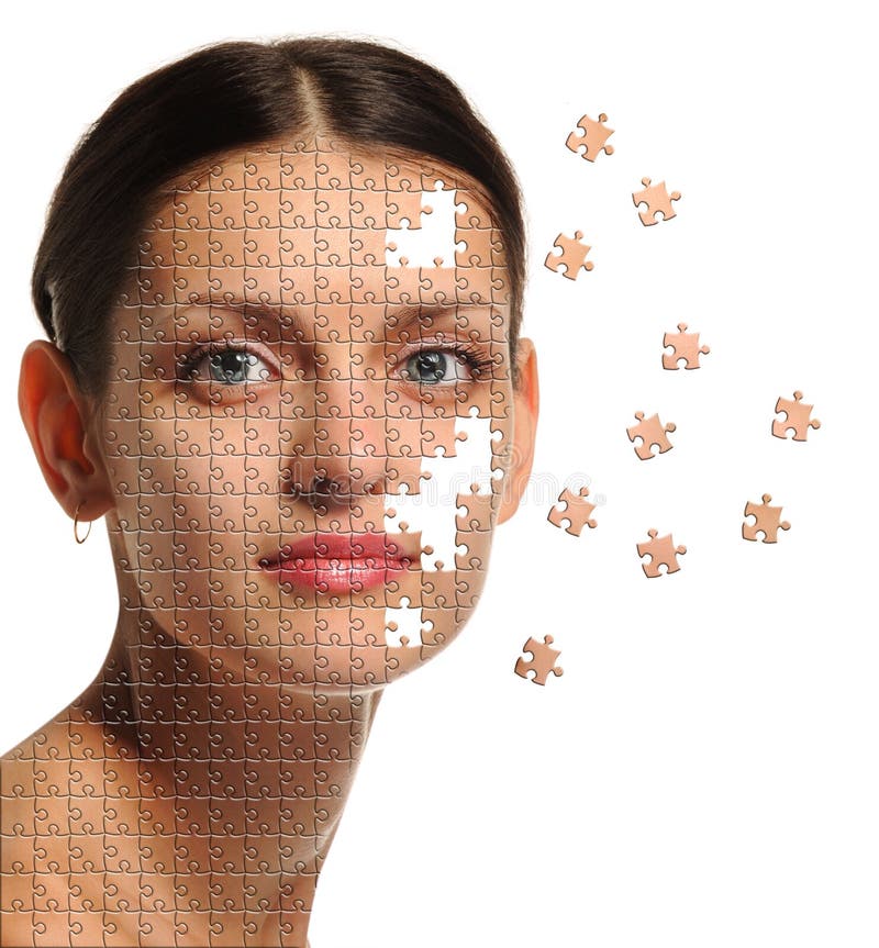 Puzzle face stock image. Image of face, color, cheerful - 1943807