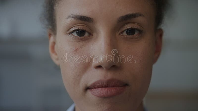Female Face Close Up Looking at Camera Stock Footage - Video of camera ...
