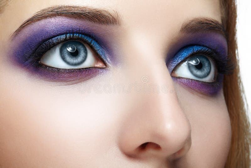 Violet makeup stock photo. Image of beautiful, scandinavian - 17867292
