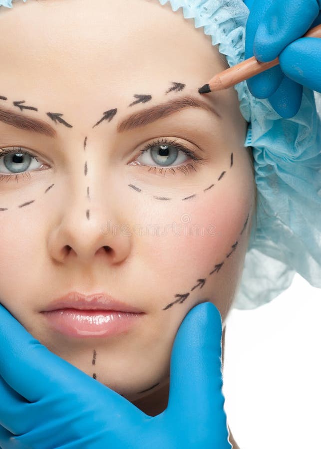 Female Face before Plastic Surgery Operation Stock Photo - Image of ...