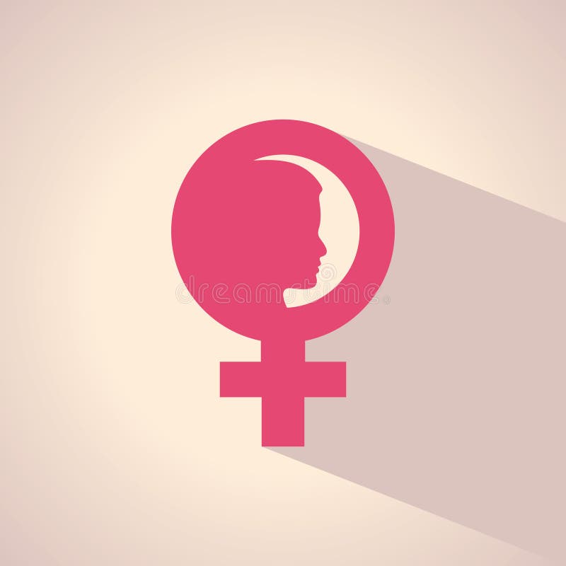 Female face and symbol stock vector. Illustration of knowledge - 35275542