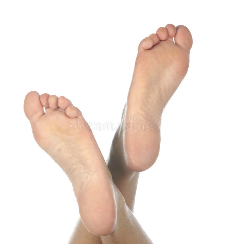 Beautiful Female Feet on a Beautiful Background in the Form of a Foil ...