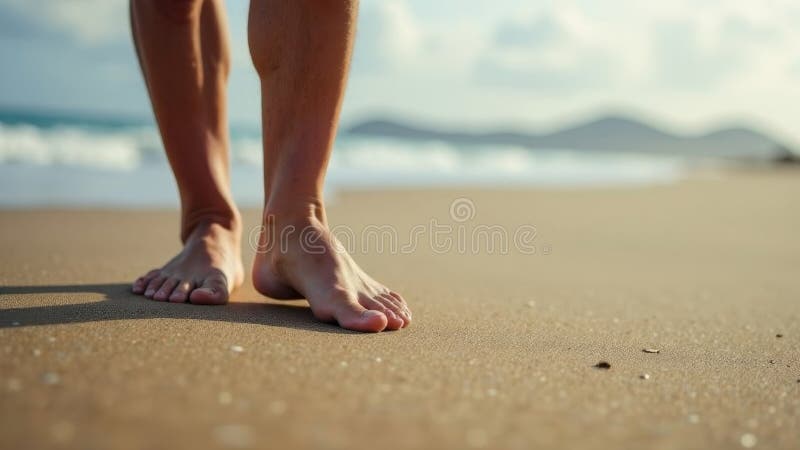 Female Feet on Sand Front Facing Camera Stock Photo - Image of nature ...