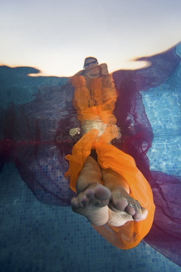 Female feet underwater stock photo. Image of vacation - 34552412