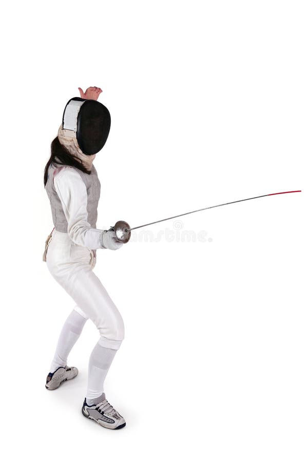 Female fencer stock image. Image of glove, defence, fencer - 16817697