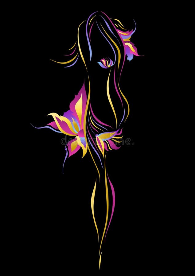 Abstract Female Figure Outline Stock Illustrations – 3,561 Abstract ...