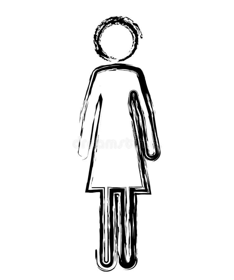 Female Figure Human Silhouette Stock Vector - Illustration of style ...