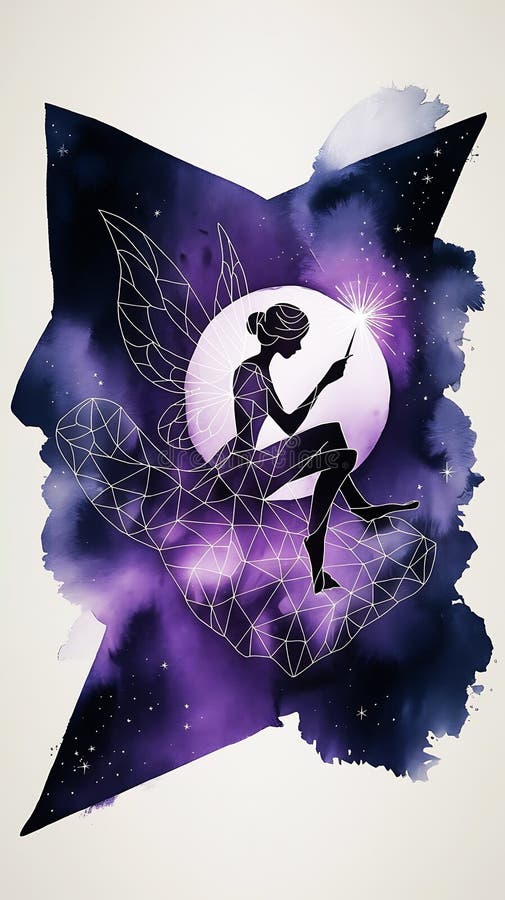 Female Figure Ink Magical Art Design Illustration Stock Vector ...