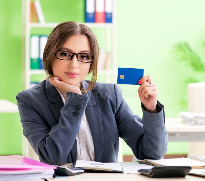 Female Financial Manager Working in the Office Stock Photo - Image of ...