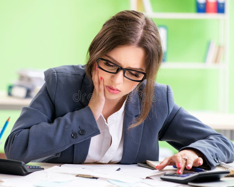 Female Financial Manager Working in the Office Stock Photo - Image of ...