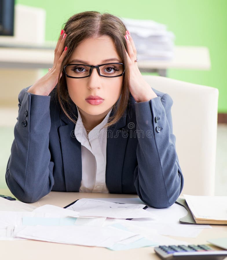 Female Financial Manager Working in the Office Stock Photo - Image of ...