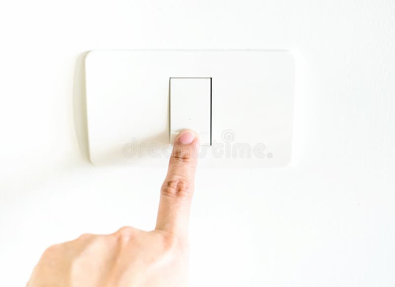 Finger Press Power Off Button on Smartphone Stock Image - Image of ...