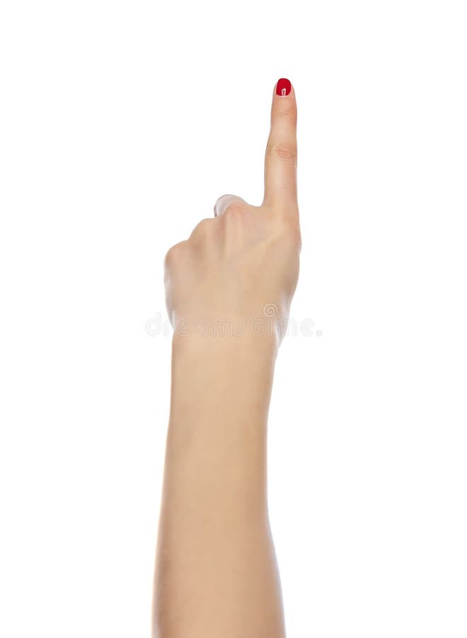 124 Female Finger Raised Upward Stock Photos - Free & Royalty-Free ...