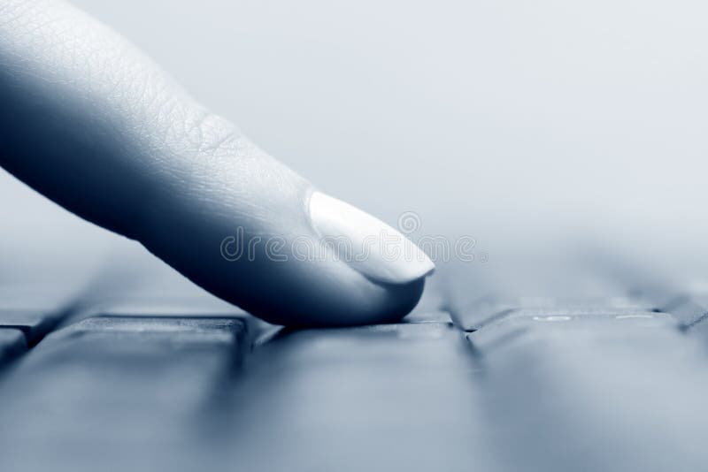 Female Finger Typing on Computer Keyboard Stock Photo - Image of data ...