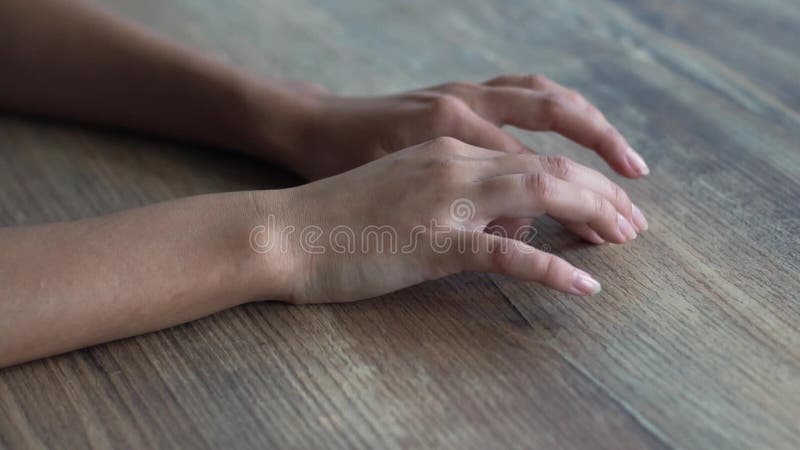 Female Fingers Tapping on the Table Stock Footage - Video of tapping ...