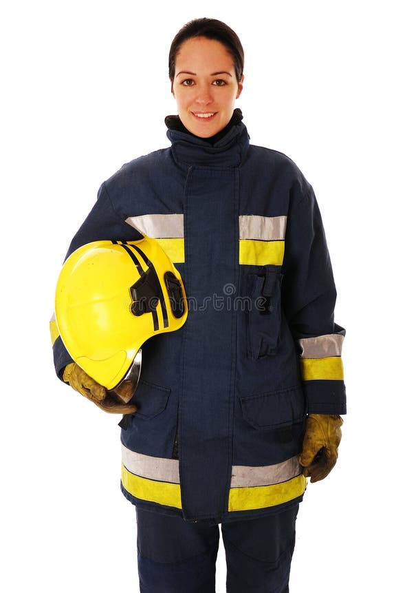 Female Firefighter stock photo. Image of person, safety - 12660912