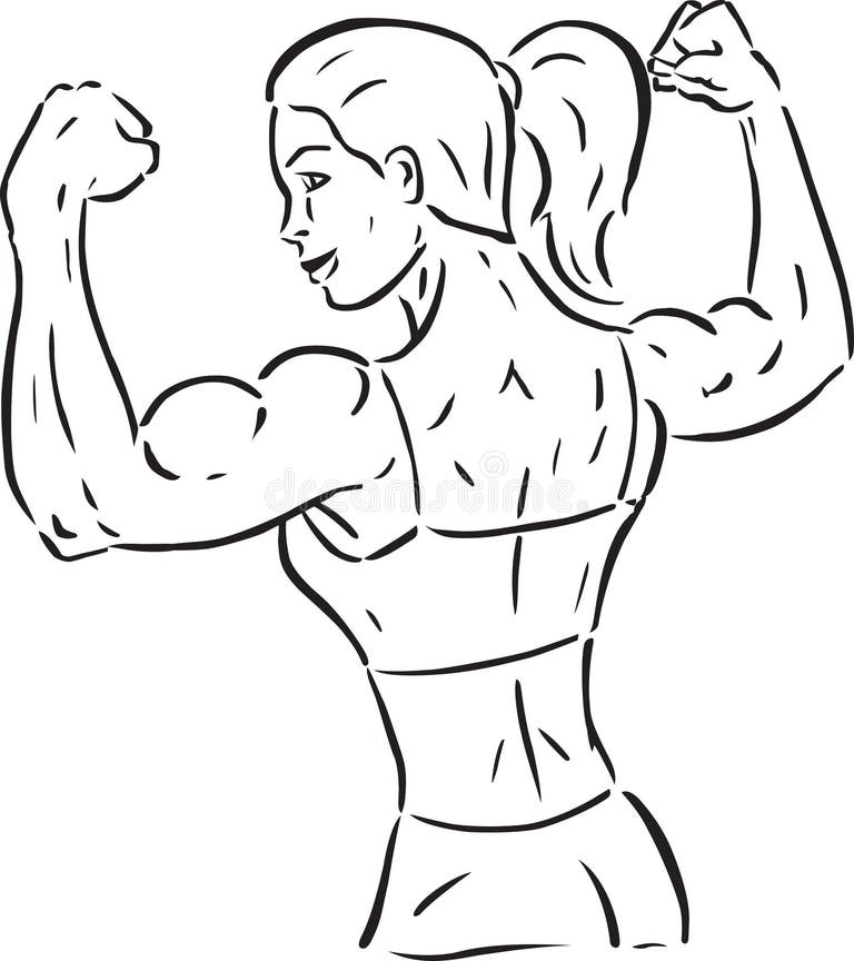 Female Bodybuilder Flexing Stock Illustrations – 73 Female Bodybuilder ...