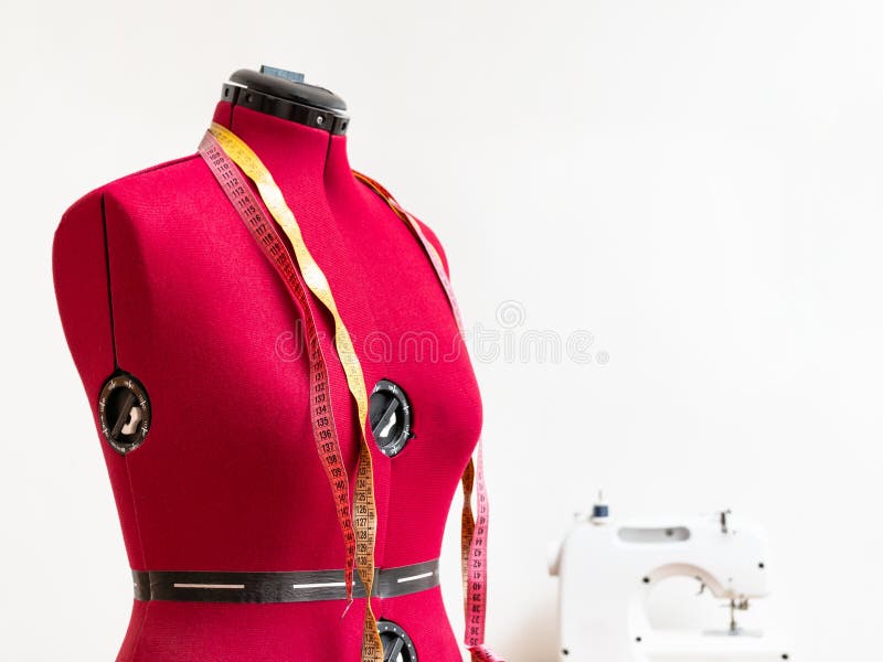 Female Form Dummy with Two Measuring Tapes Cut Out Stock Photo - Image ...