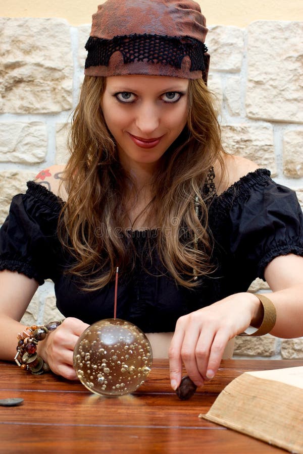 Female Fortune Teller Suggests the Future Stock Image - Image of look ...