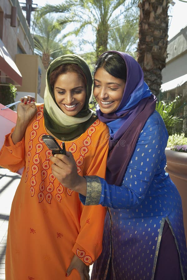 Indian Muslim Female Friends Stock Photo - Image of beautiful, culture ...