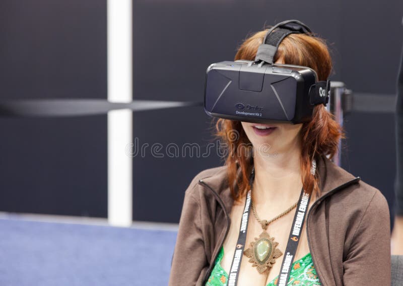 Female Game Developer with a Oculus VR VR Headset Editorial Stock Photo ...
