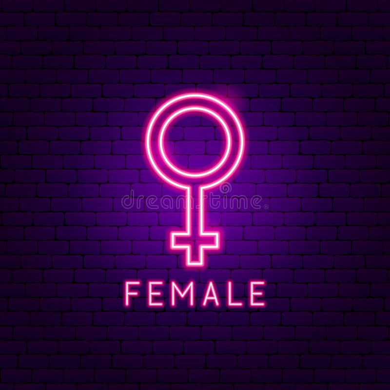 Gender Female Neon Sign Stock Illustrations 939 Gender Female Neon