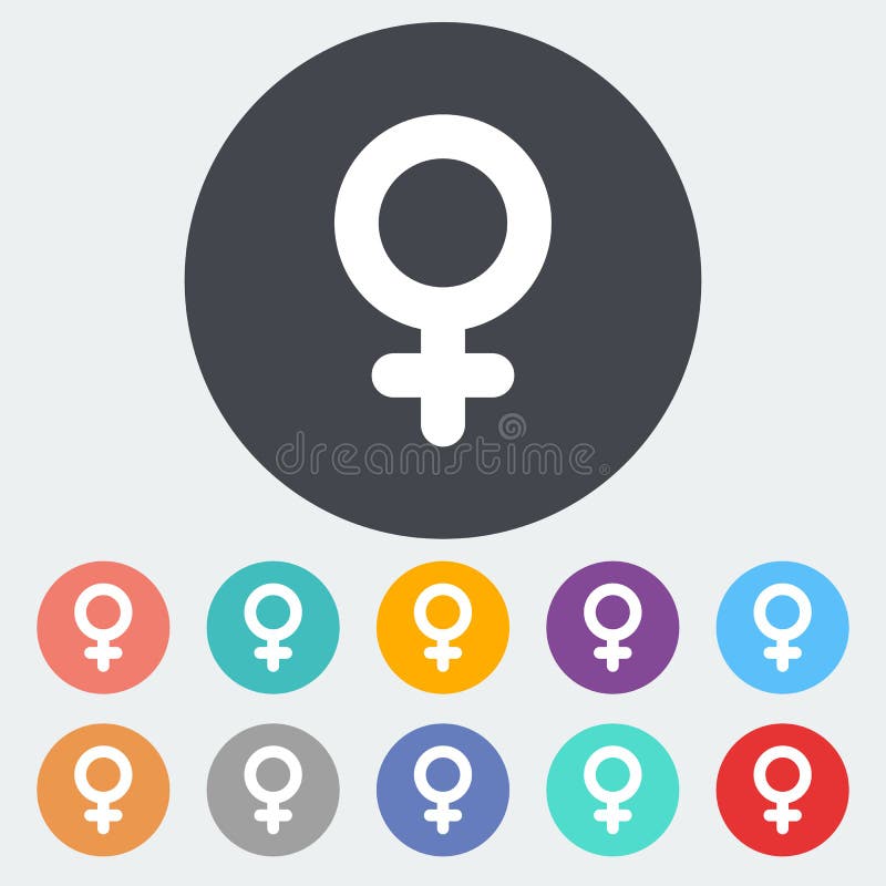 Female gender sign stock vector. Illustration of human - 92001698