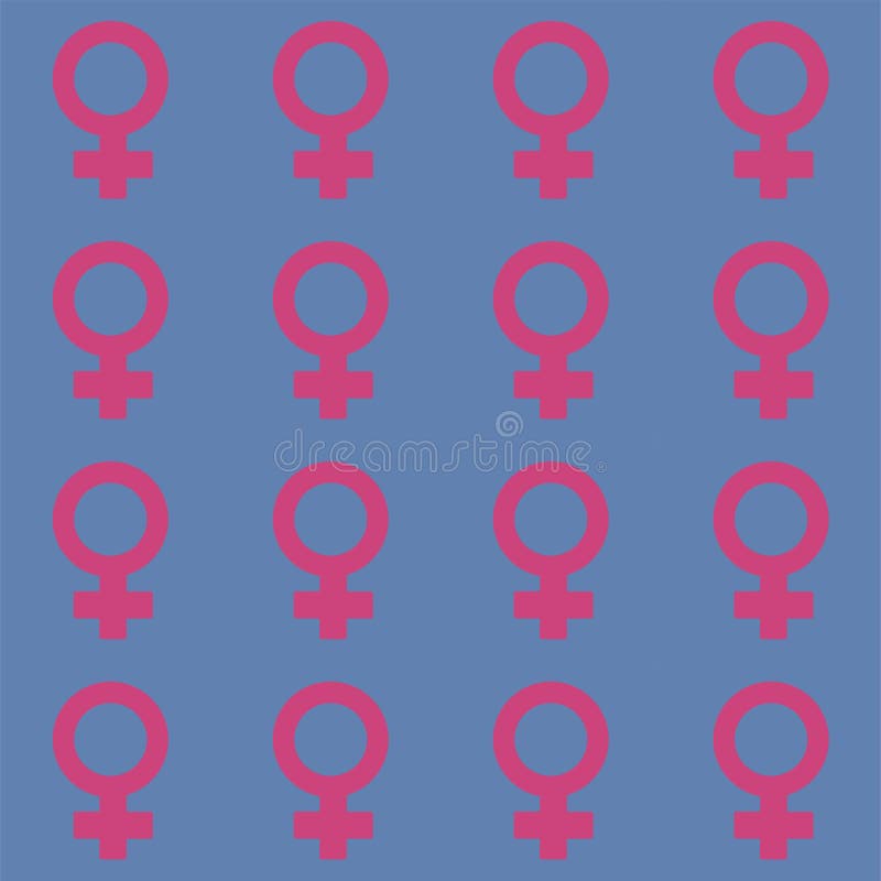 Female Gender Signs. Seamless Pattern Stock Vector - Illustration of ...