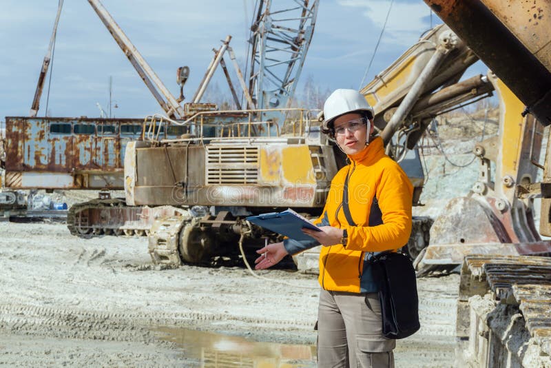 Man Geologist or Mining Engineer at Work Stock Image - Image of outdoor ...