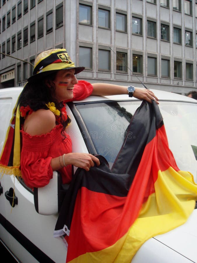 Female German fan editorial stock image. Image of decoration - 18694774