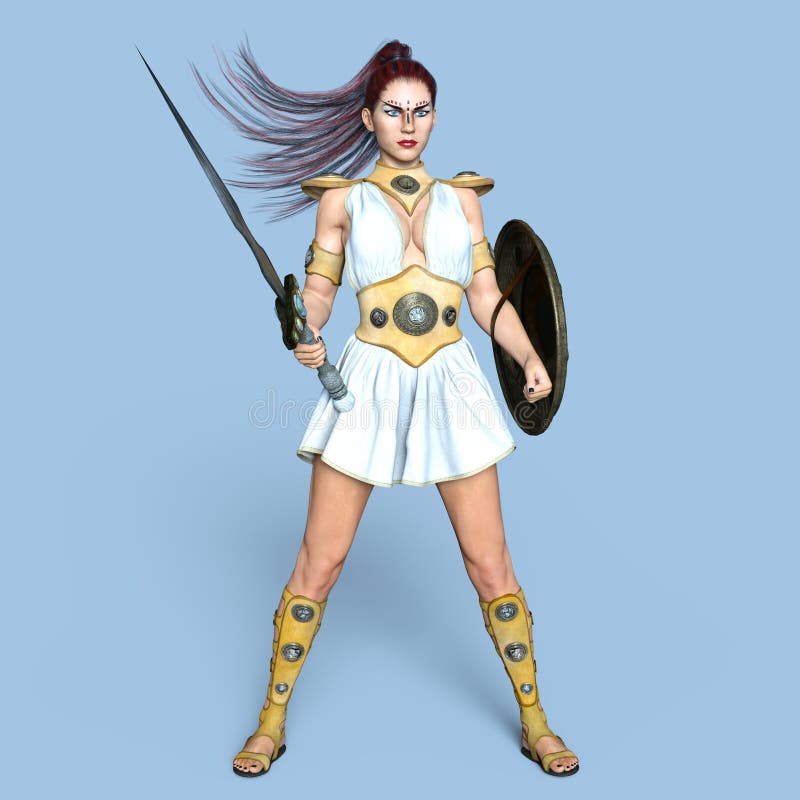 Female gladiator stock illustration. Illustration of sandals - 59476782