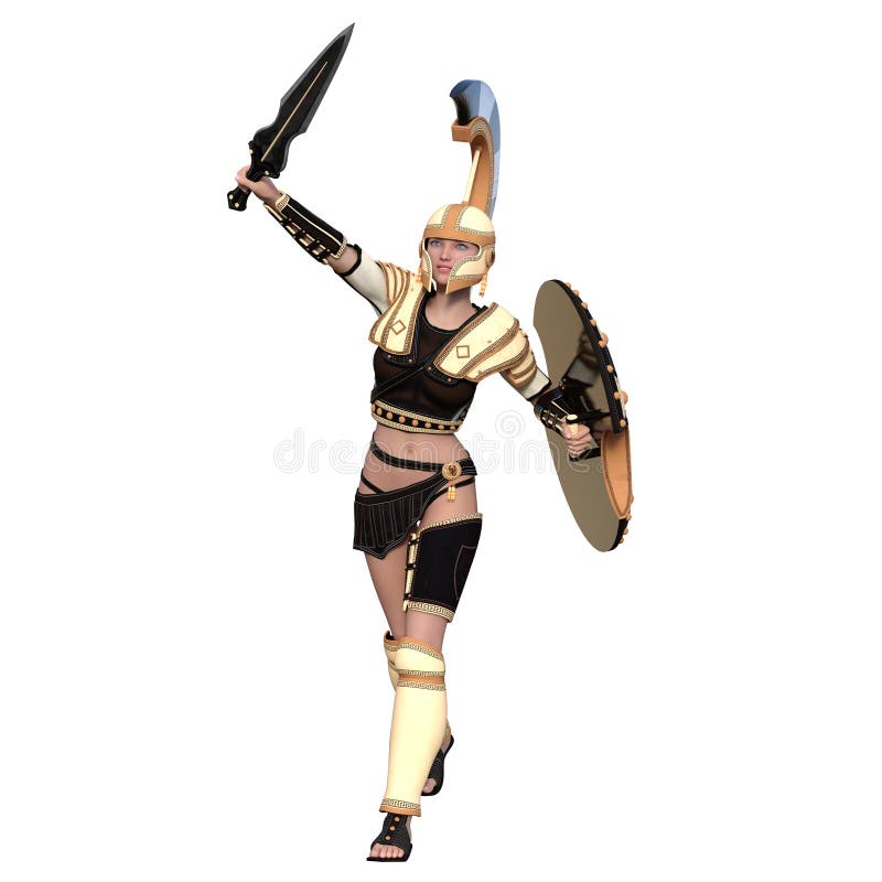 Female gladiator stock illustration. Illustration of helmet - 59476775