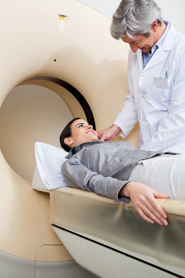 Patient Undergoing for a CAT Scan Stock Photo - Image of caucasian ...