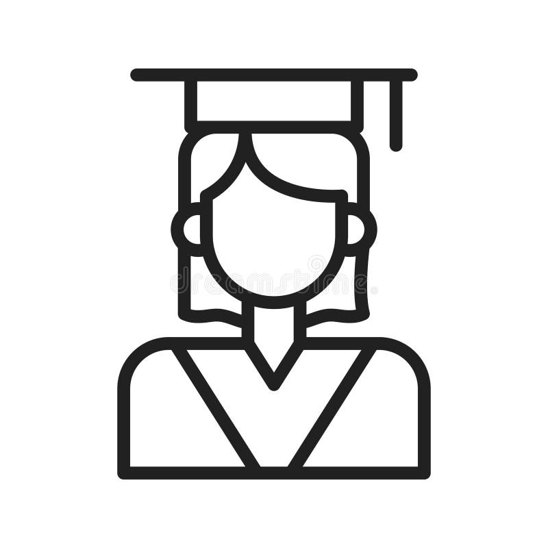 Female Graduate Outline Stock Illustrations – 276 Female Graduate ...
