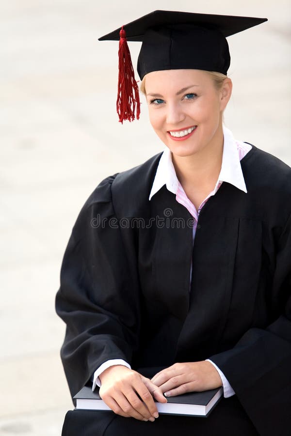 Female graduate stock image. Image of graduate, mortarboard - 1554677