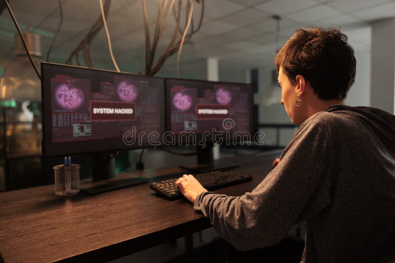 Hacker Cracking Password, Getting Access To Computer System Stock Photo - Image of malicious ...