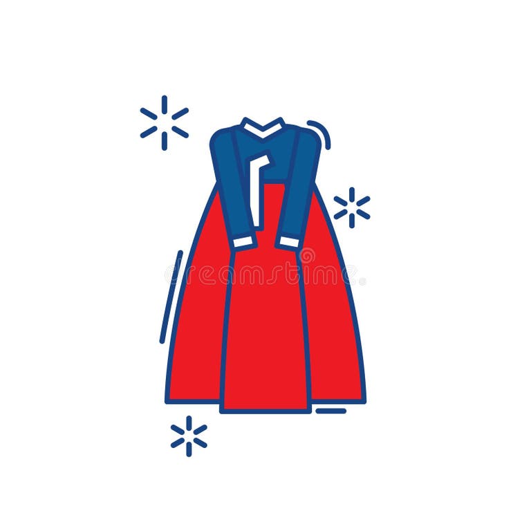 Female Hanbok. Vector Illustration Decorative Design Stock Vector ...