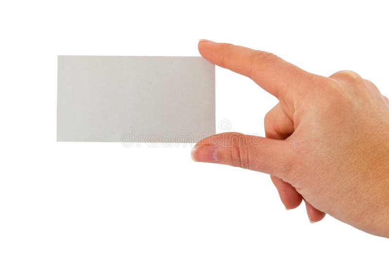 Female hand with card stock image. Image of greeting - 18687871