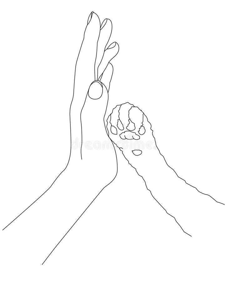 Paw Hand High Five Stock Illustrations – 74 Paw Hand High Five Stock ...