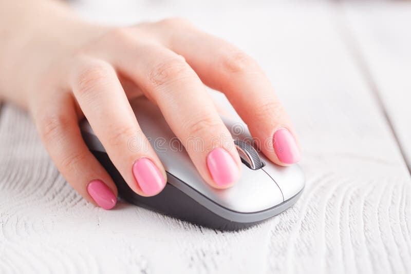 Hand on Computer Mouse stock image. Image of bureau, hardware - 1855511