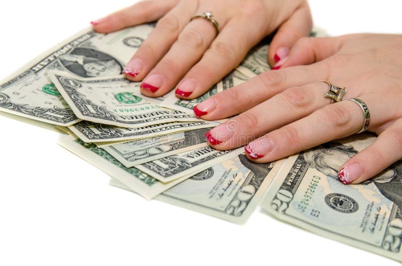 In Hand Dollars Money Stack. Stock Image - Image of earn, banking ...