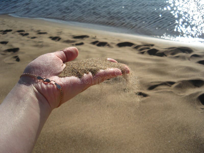 Falling sand from hand stock image. Image of grain, material - 33422129