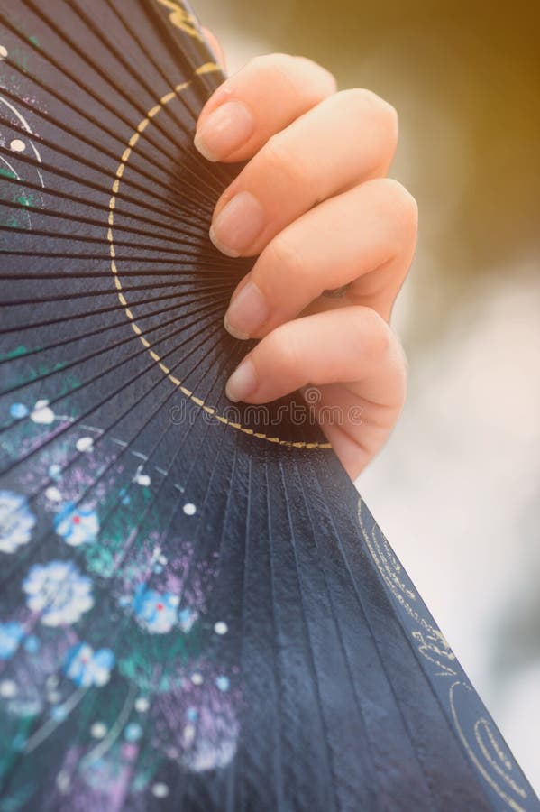Female hand with a fan stock image. Image of japanese - 1949779