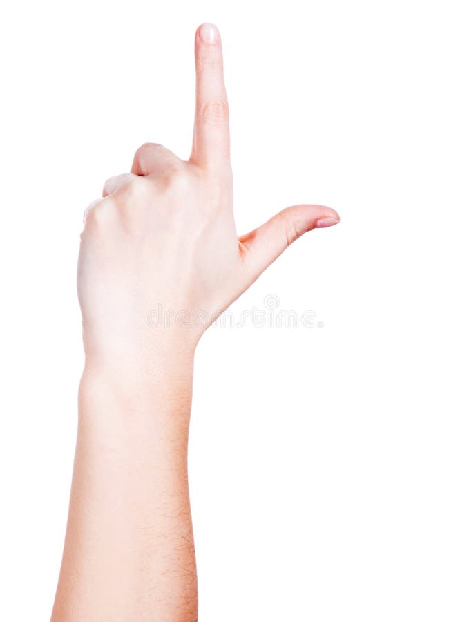 Female Hand with Finger Isolated on White Stock Photo - Image of ...